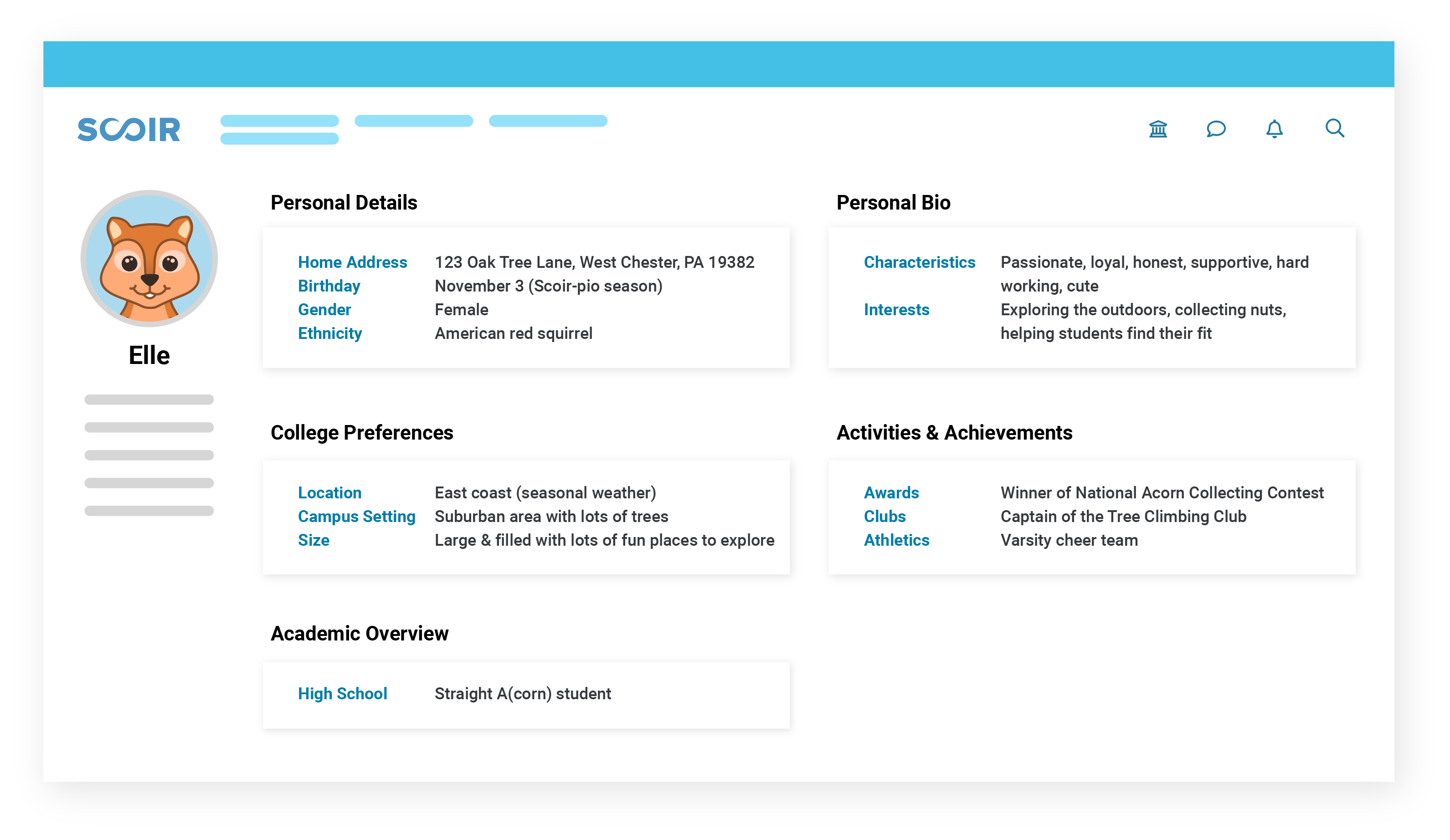 Meet Elle the Squirrel | Scoir