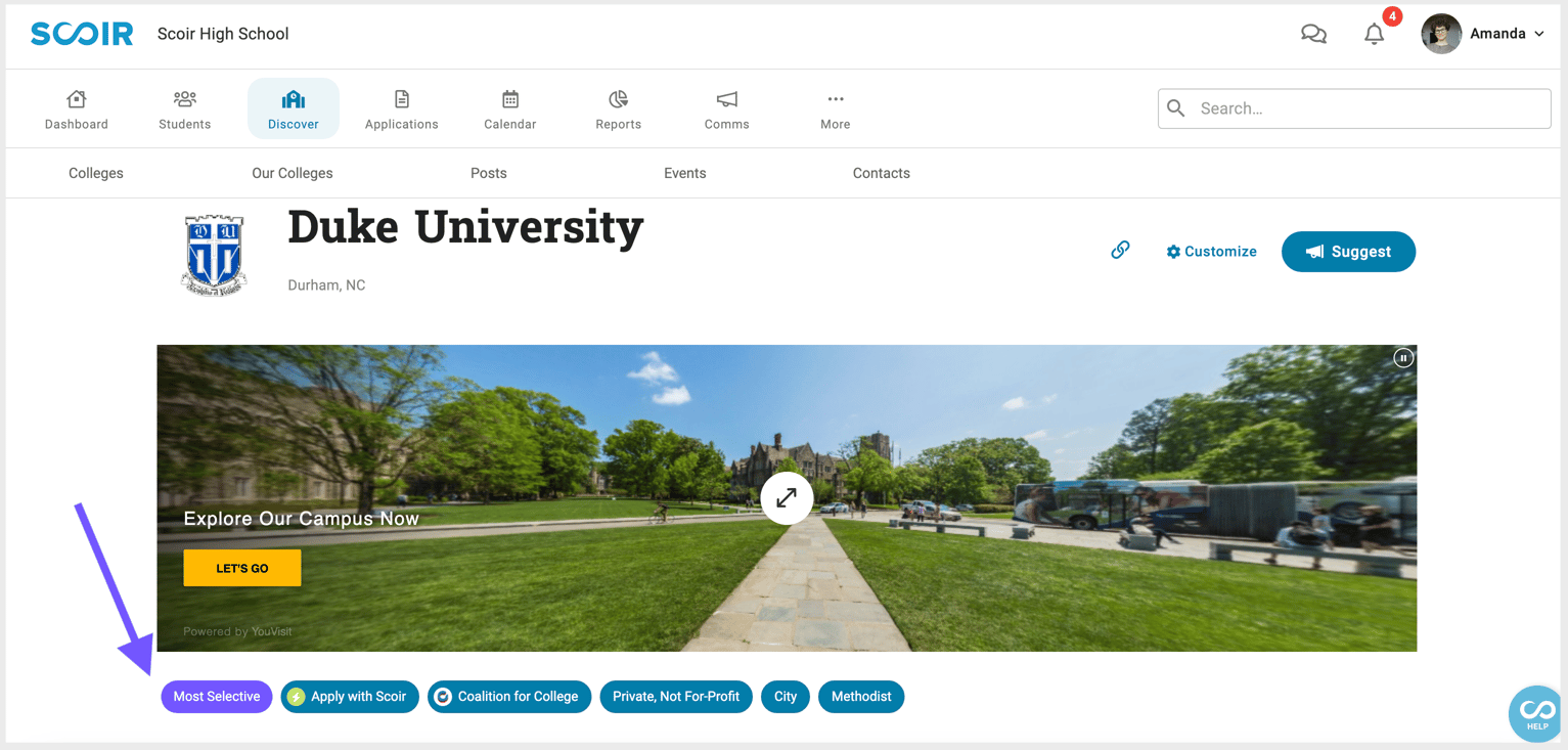 College Selectivity Filters & Labels for Students | Scoir